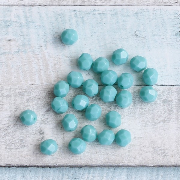 FP6 Opaque Turquoise | חורזים חרוזים